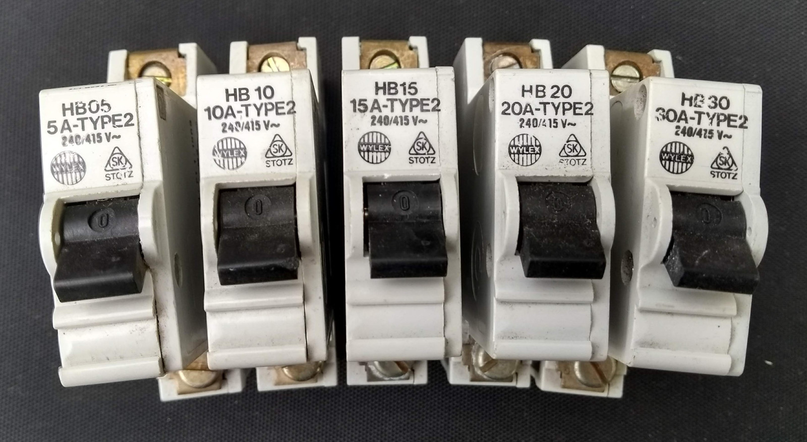 Wylex HB S.P Mcb's 50A, 40A, 30A, 20A, 15A, 10A, 5A - All Type 2 or 1 ...