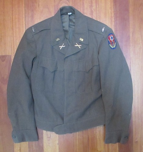 Original WW2 Vintage US ARMY 1st LT OFFICER ETO IKE JACKET UNIFORM 1944 ...