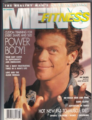 Men's Fitness Mag Joe Piscopo Fat TO Muscle Diet March 1988 120319nonr ...
