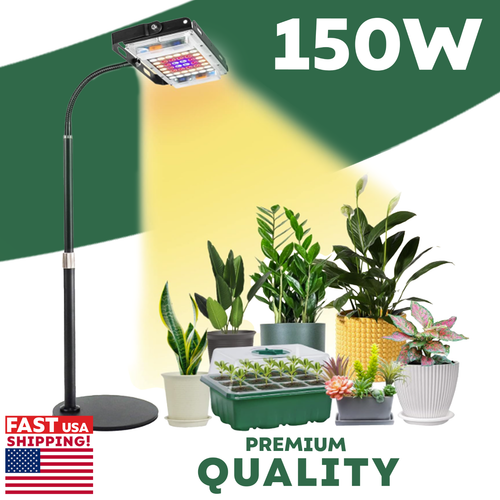 LBW Grow Light with Stand, Full Spectrum 150W LED Floor Plant Light for ...