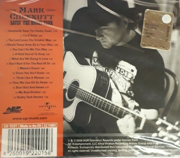 MARK CHESNUTT- SAVIN' THE HONKY TONK *CD BRAND NEW STILL SEALED NUOVO ...