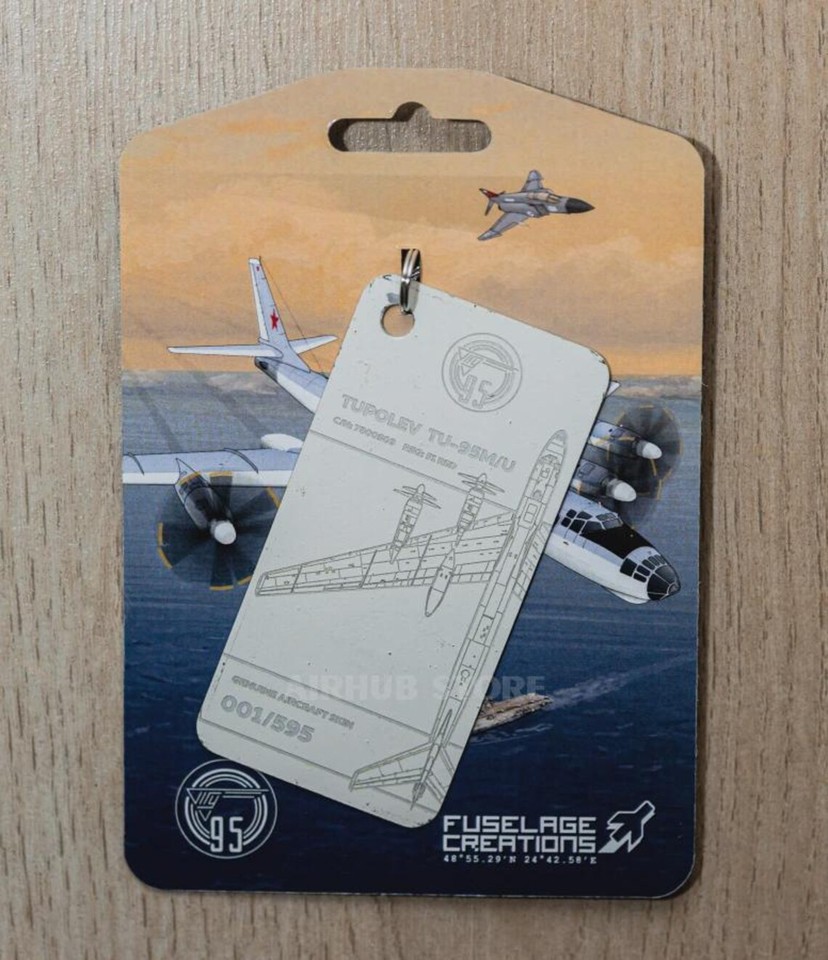 Keychain tag Tu-95 Aviation tag, Original aircraft part, history gifts ...