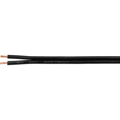 1x Black 1 Meter 2 Core 24 Strand 0.2MM Twin Power Cable 17AWG PVC ...