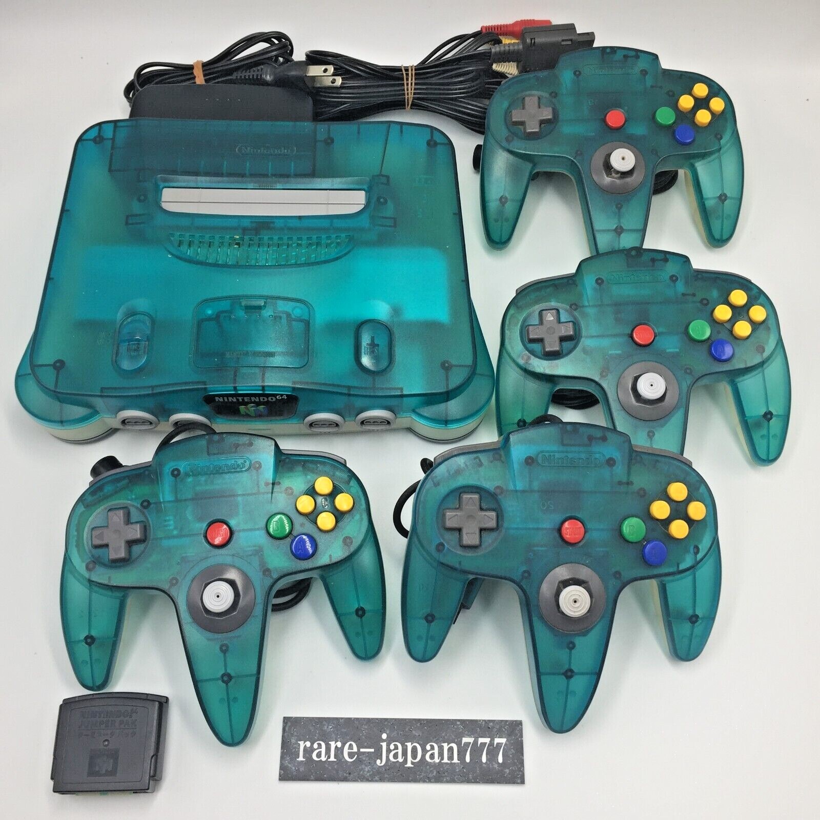 Nintendo 64 Clear Blue console Choice OEM controllers REGION FREE N64 ...