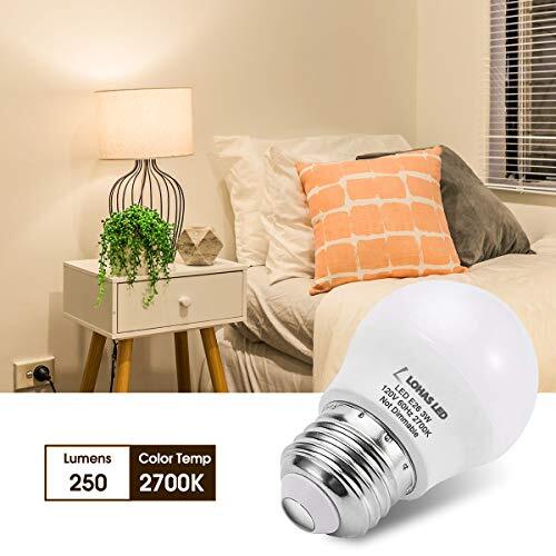 LOHAS 3W LED Light Bulb, G14 25W 6 Count (Pack of 1), Warm White ...