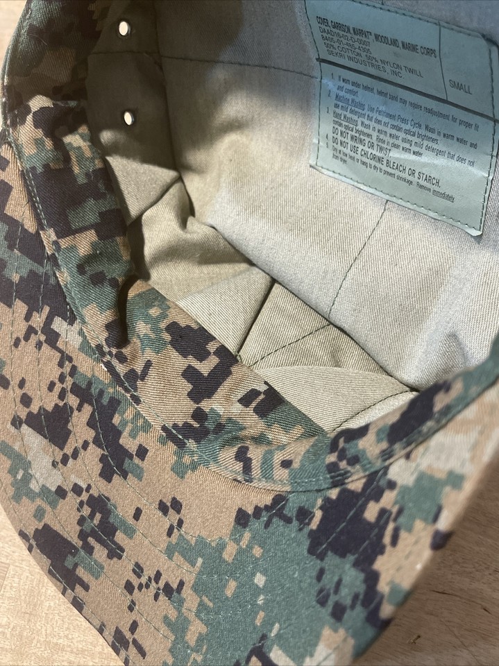 USMC Cover Garrison Marpat Digital Woodland US Marine Corps Hat Cap ...