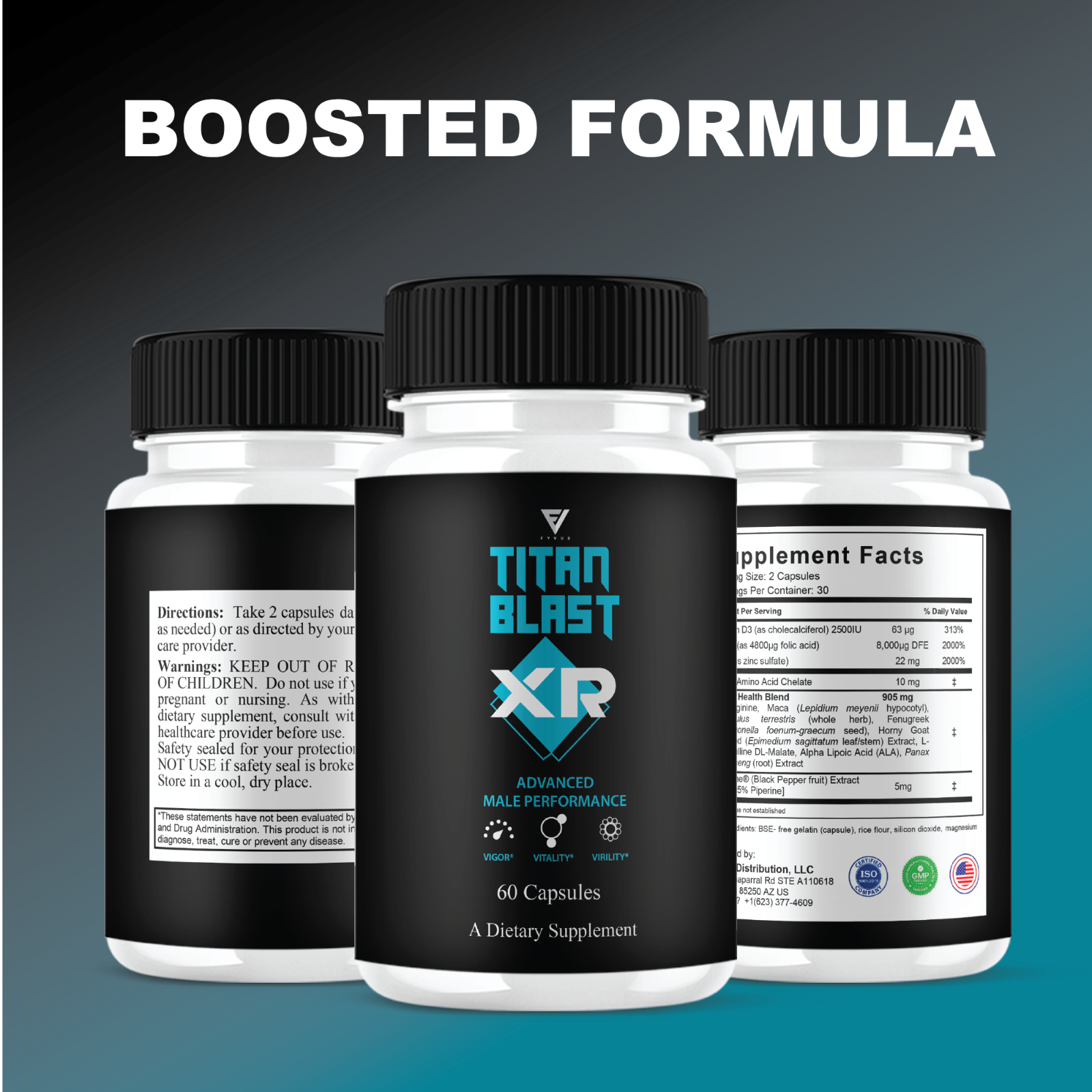 Titan Blast XR Maximum Performance Pills, TitanBlast XR (60 Capsules ...