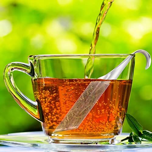 2 Pcs Stainless Steel Tea Infuser Strainer Spoon Pipe with Hook for ...