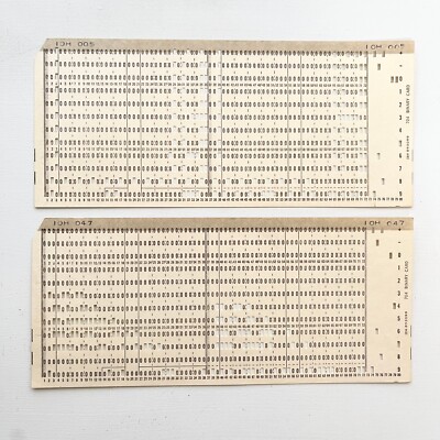 Punch Cards IBM 704 Mainframe Computer Data Processing Input Vintage | eBay