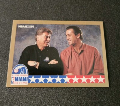 1990 PAT RILEY CHUCK DALY NBA HOOPS HEAD COACH MIAMI ALL STAR CARD #13 ...