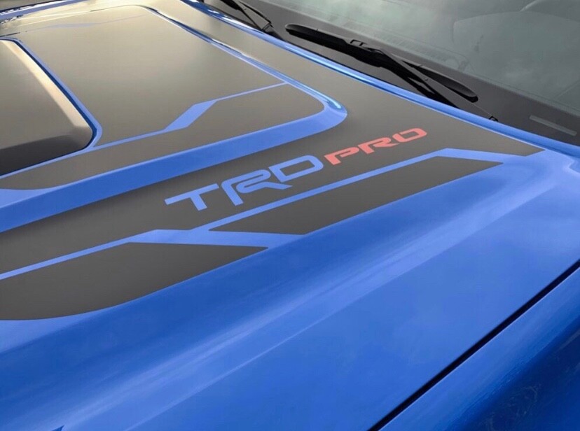 TRD Toyota Tacoma Pro Hood Decal, Matte black, TRD Pro, 4x4 Sport, High ...