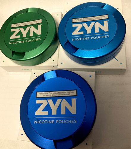 RARE!! 3 Pack ZYN Metal Cans (Cyan, Green, and Navy) BRAND NEW!!! NEVER ...