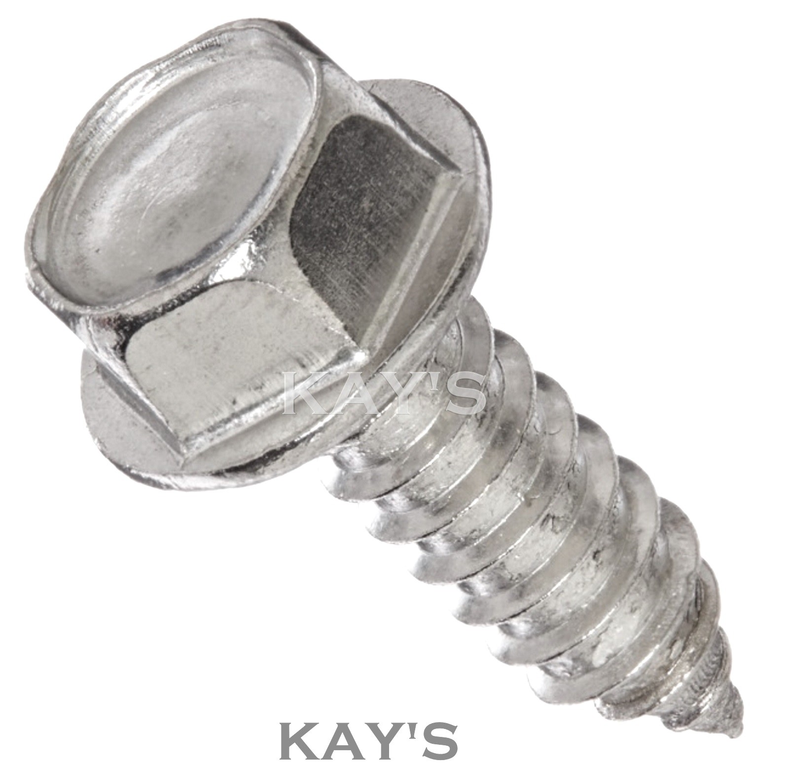 FLANGED SELF TAPPING SCREWS ZINC PLATED HEXAGON HEX HEAD TAPPERS No.6,8 ...