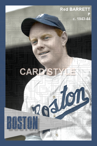 Red Barrett - c. 1943-44 Boston Braves - choose a size - colorized ...