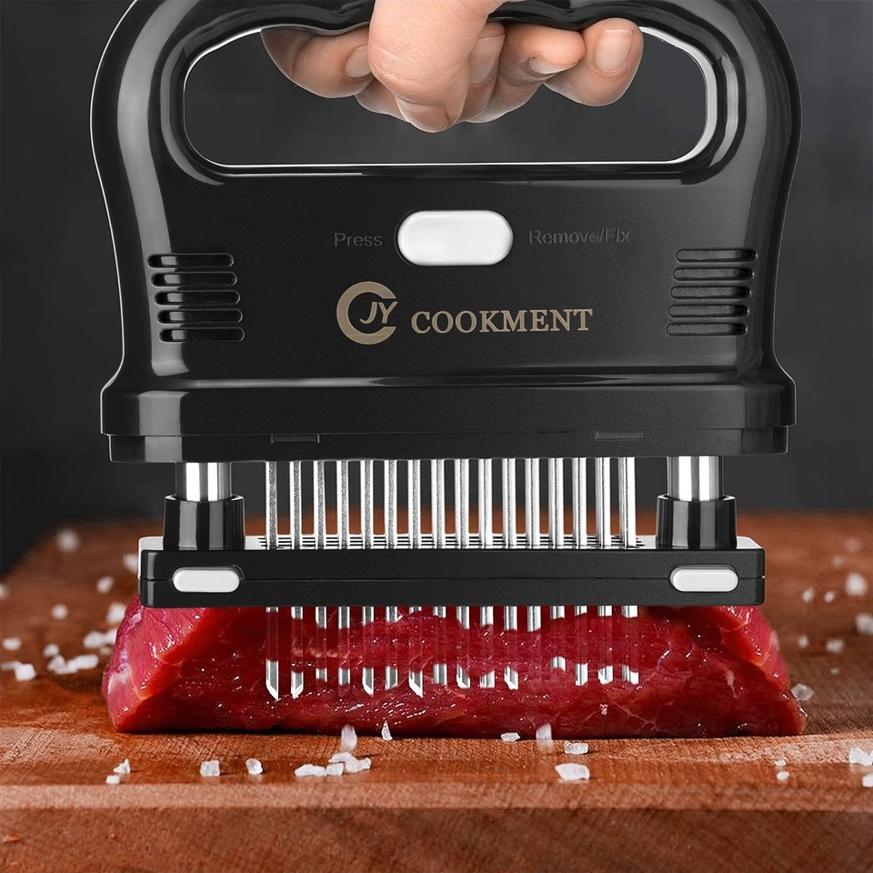 Meat Tenderizer Tool with 48 Stainless Steel Ultra Sharp Needle Blades ...