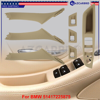 Door Panel Handle Pull Trim Cover Set For BMW F10 F11 523i 525i 530i ...