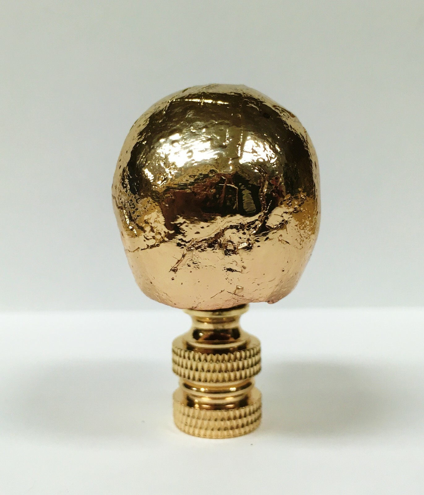 Lamp Finial-SKULL-Polished Gold Finish, Highly detailed metal casting ...