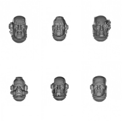 Primaris Intercessors BARE HEADS x 6 Space Marine Adeptus Astartes 40K ...