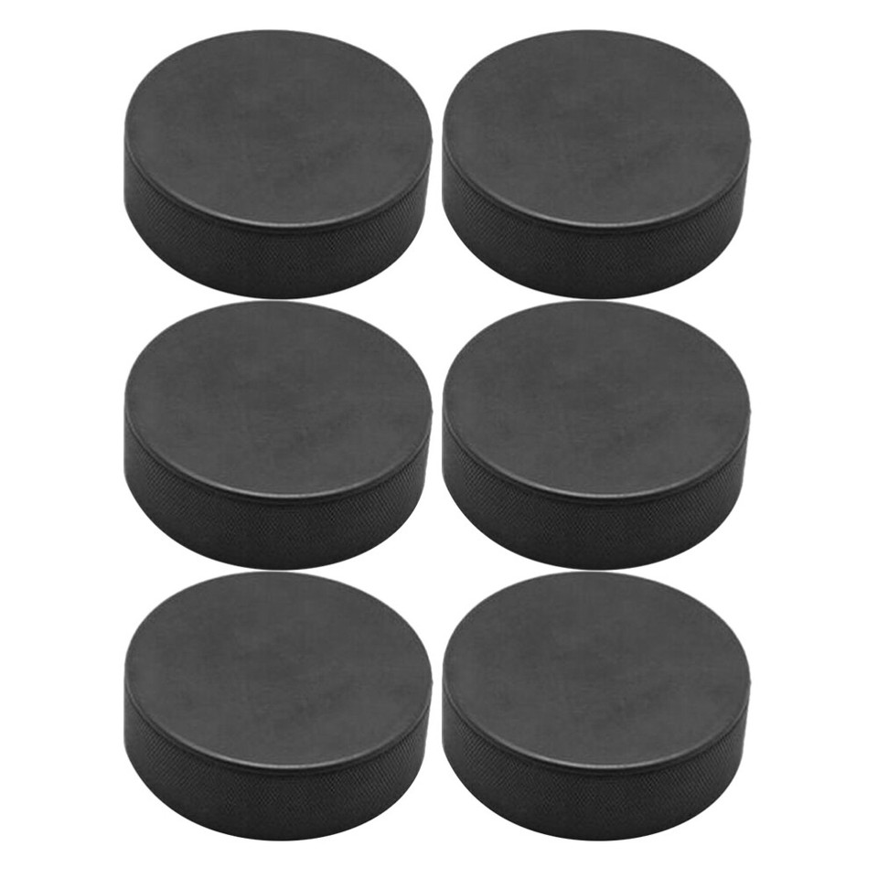 6PCS Ice Hockey Puck Professional Hockey Puck Round Ice Hockey Sports ...
