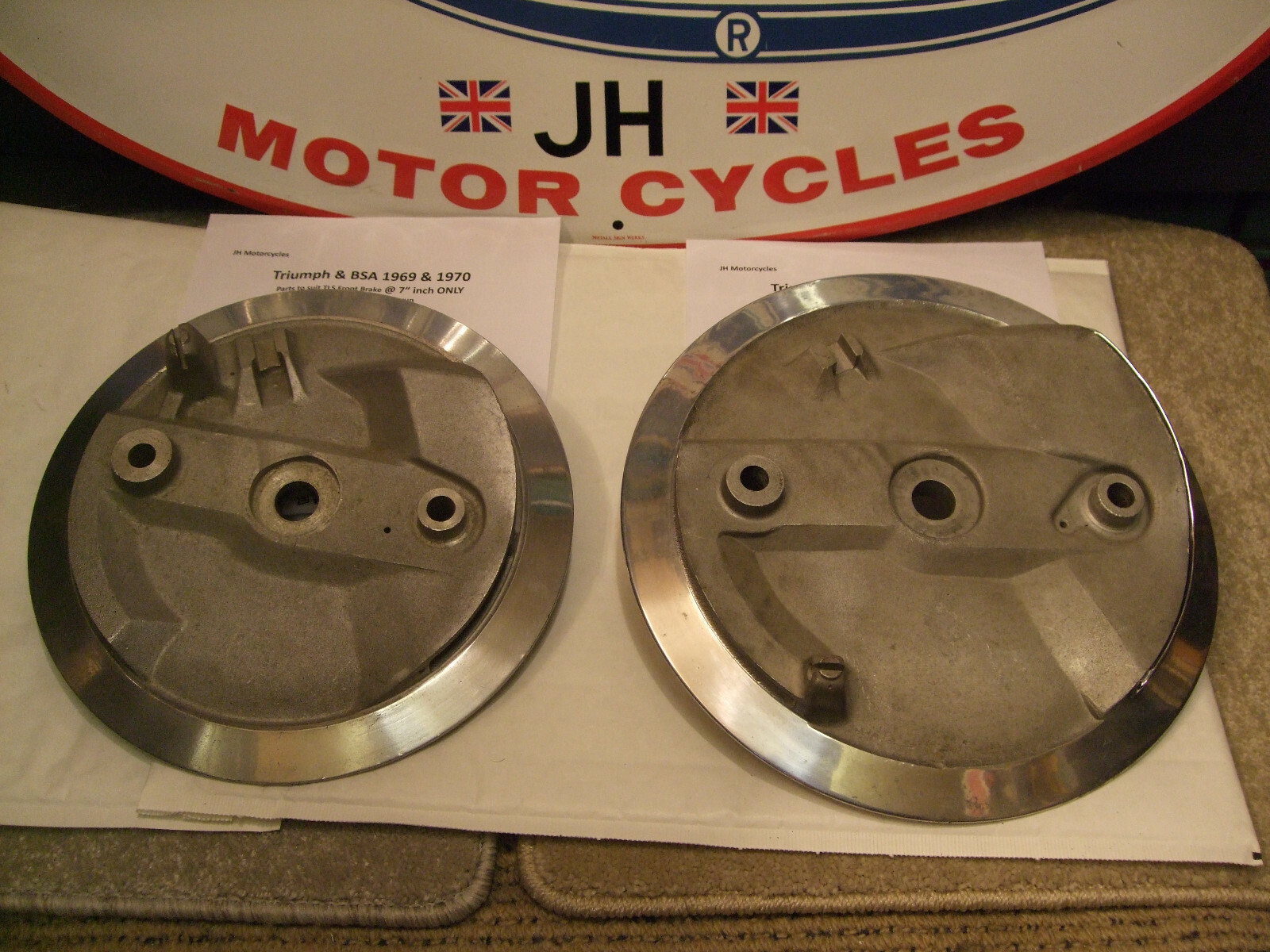 XK Triumph BSA Twin Leader Brake shoe Thrust pad x2 37-2026 W2026 LLB ...