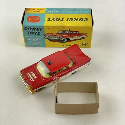 Boxed Corgi Toys 482 Chevrolet Fire Chief Box A/F | eBay UK