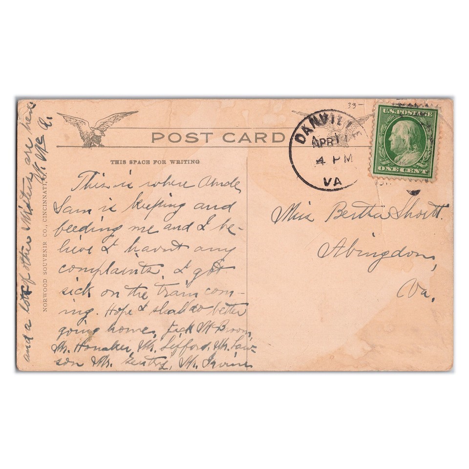Danville Virginia Iron Bridge - Vintage 1911 Postcard - Dan River 1900s ...
