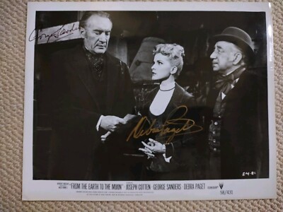 autographed 8x10 photos George Sanders, Debra Paget. From the Earth to ...