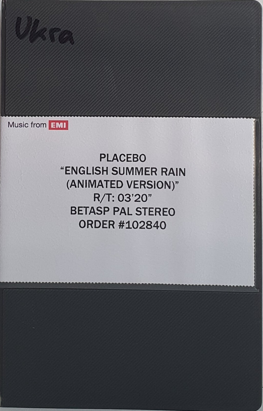 PLACEBO "ENGLISH SUMMER RAIN" ANIMATED VERSION (PROMO, Betacam SP, PAL ...