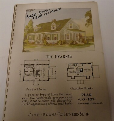 1940s Ad for House Plans by J W White Lumber Co in Lewiston ME | eBay