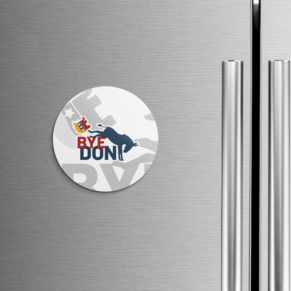 Bye Don Donkey Trumplican Biden Trump | 4'' X 4'' Round Decorative ...