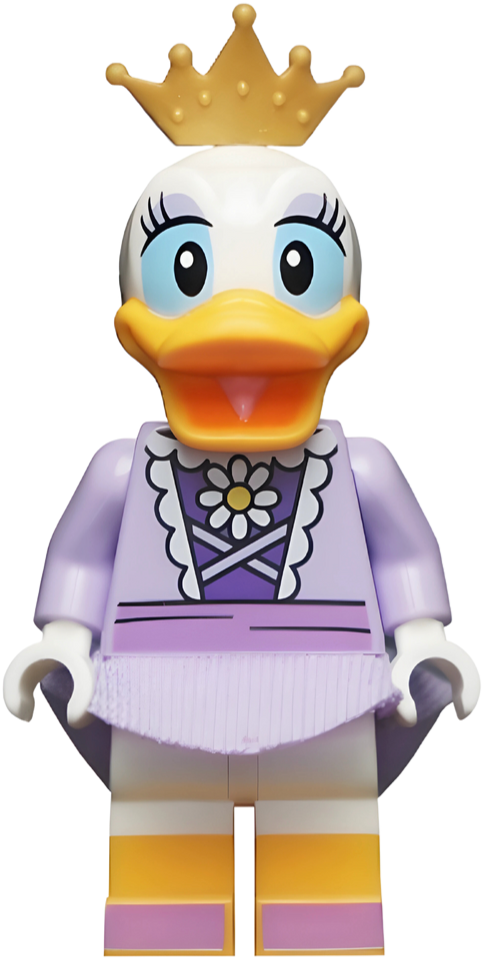 LEGO Daisy Duck - Lavender Dress, Gold Crown Minifigure Disney 10780 ...