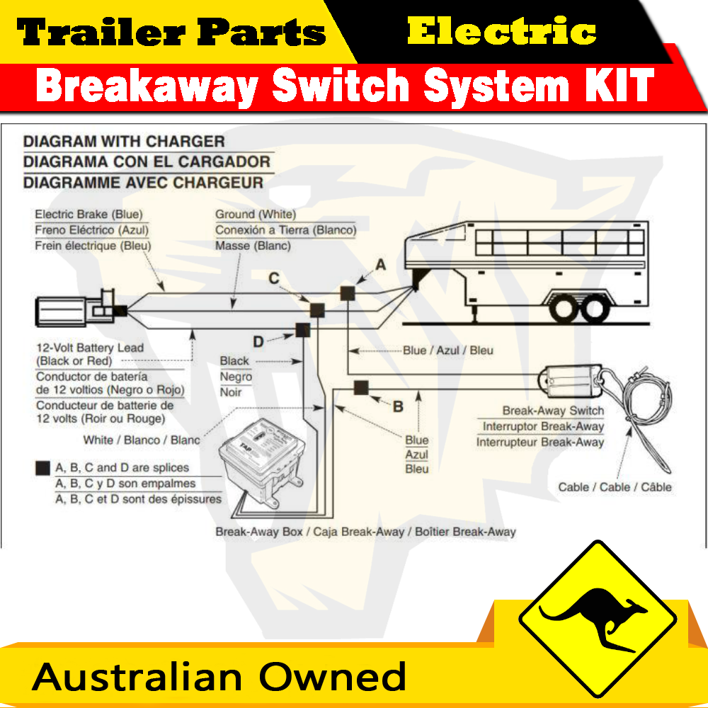 Superior Break Away Unit Trailer to suit Hopkins Breakaway Switch ...