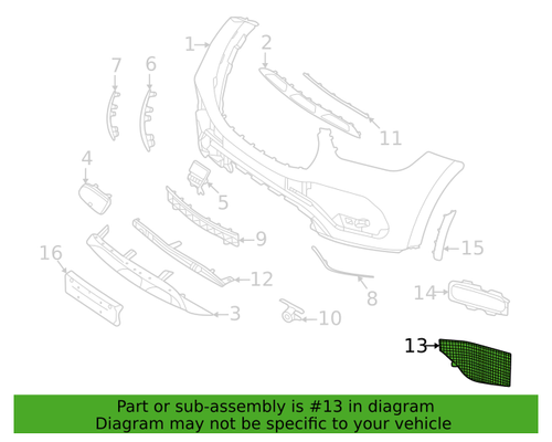 Genuine Mercedes-Benz GLE350 GLE450 20-21 Right Cover Bumper Area OE ...