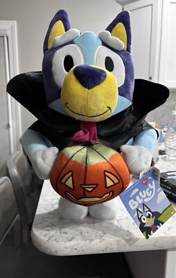 Disney Bluey Halloween Greeter Vampire Pumpkin NWT 2024 Halloween Decor ...