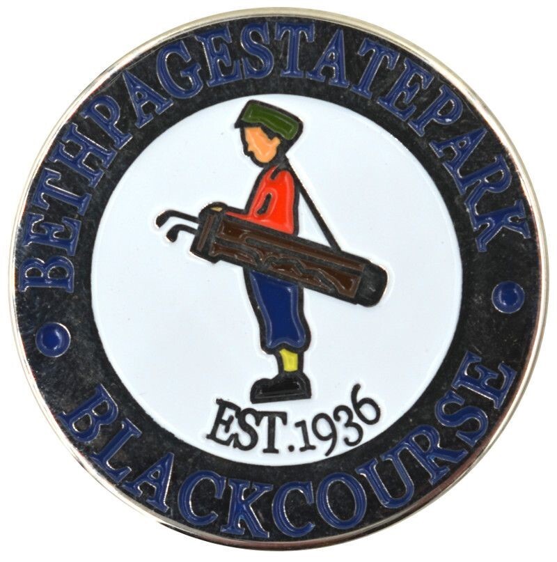 BETHPAGE BLACK - Blue - Logo Golf BALL MARKER | eBay