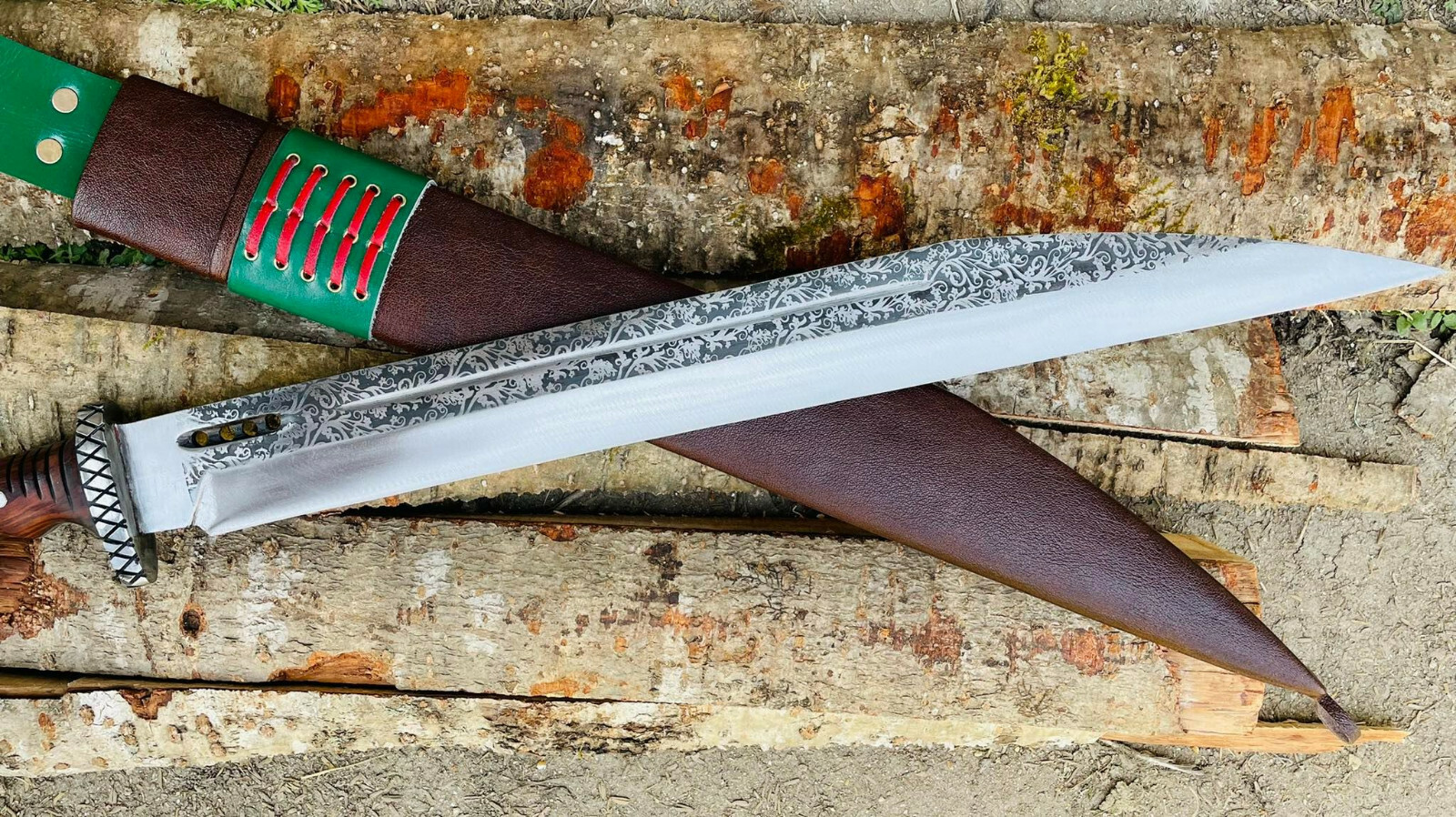 EGKH-20 inches Blade Viking Seax Knife- Hand made seax sword-High ...