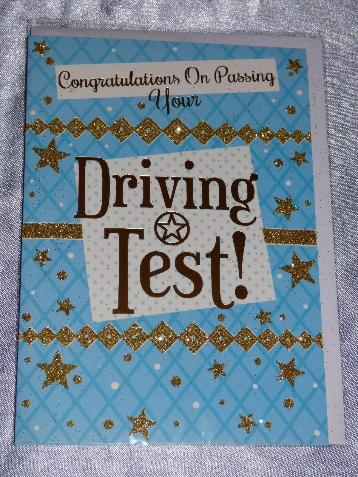 DRIVING TEST PASSED CARD CONGRATULATIONS DRIVING WELL DONE MALE FEMALE ...