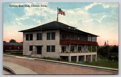 Clinton Boat Club, Clinton, Iowa Postcard | eBay