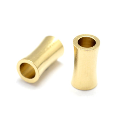 50pcs Unplated Brass Column Metal Beads Smooth Nickel Free Loose ...