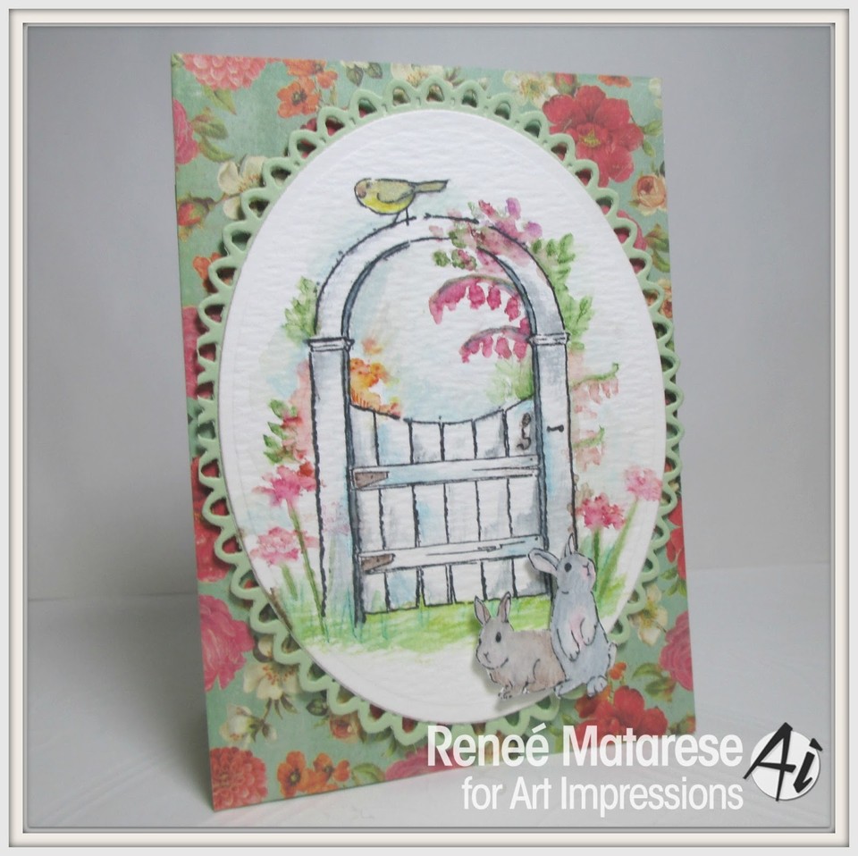 Art Impressions Watercolor Stamp Set Flowers Foliage, Trees, Birdhouse ...