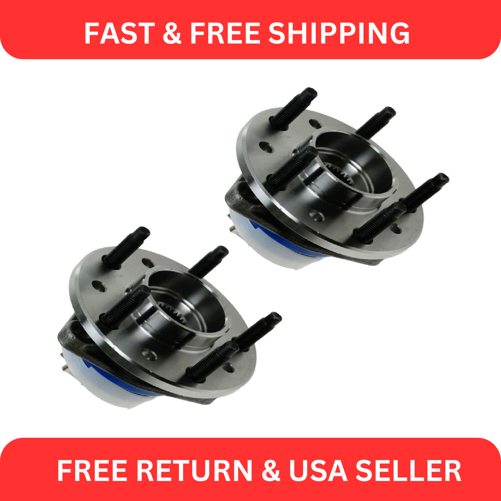 2 Front Wheel Bearing Hubs Fits Chevy Malibu Pontiac Grand Am Olds ...