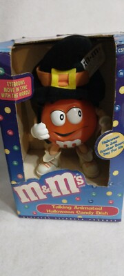 M&M talking candy dish orange witch Telco Halloween decor | eBay
