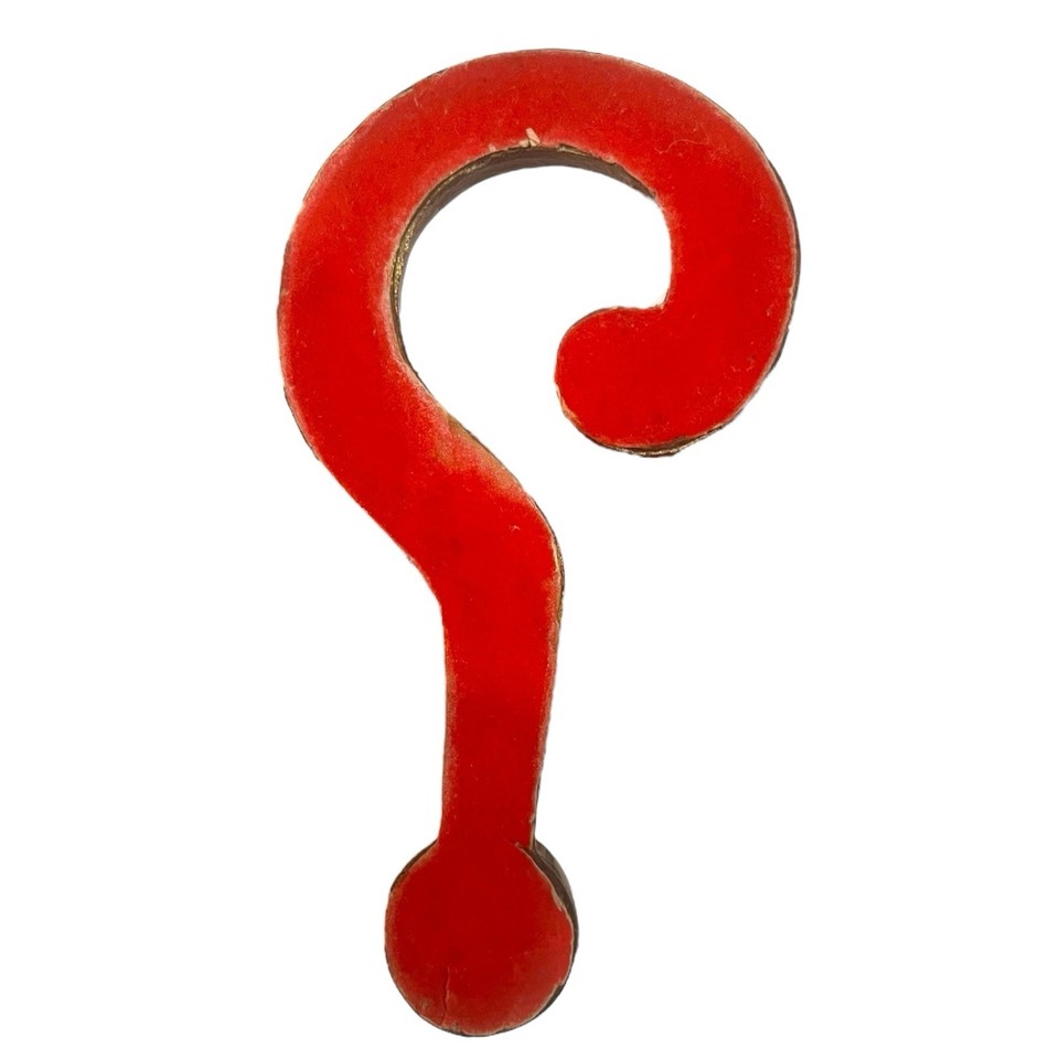 Question Mark ? Solid Brass Paperweight Shelf Decor Trinket 6.5” Heavy ...