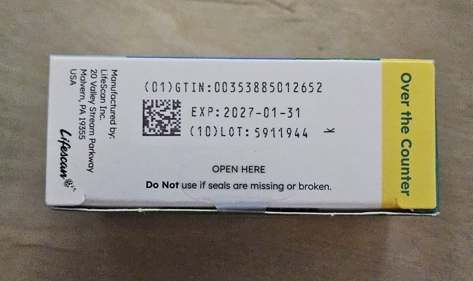 One Touch Ultra, Blood Glucose Test Strips - 60 Count, Exp: Jan 2027 ...