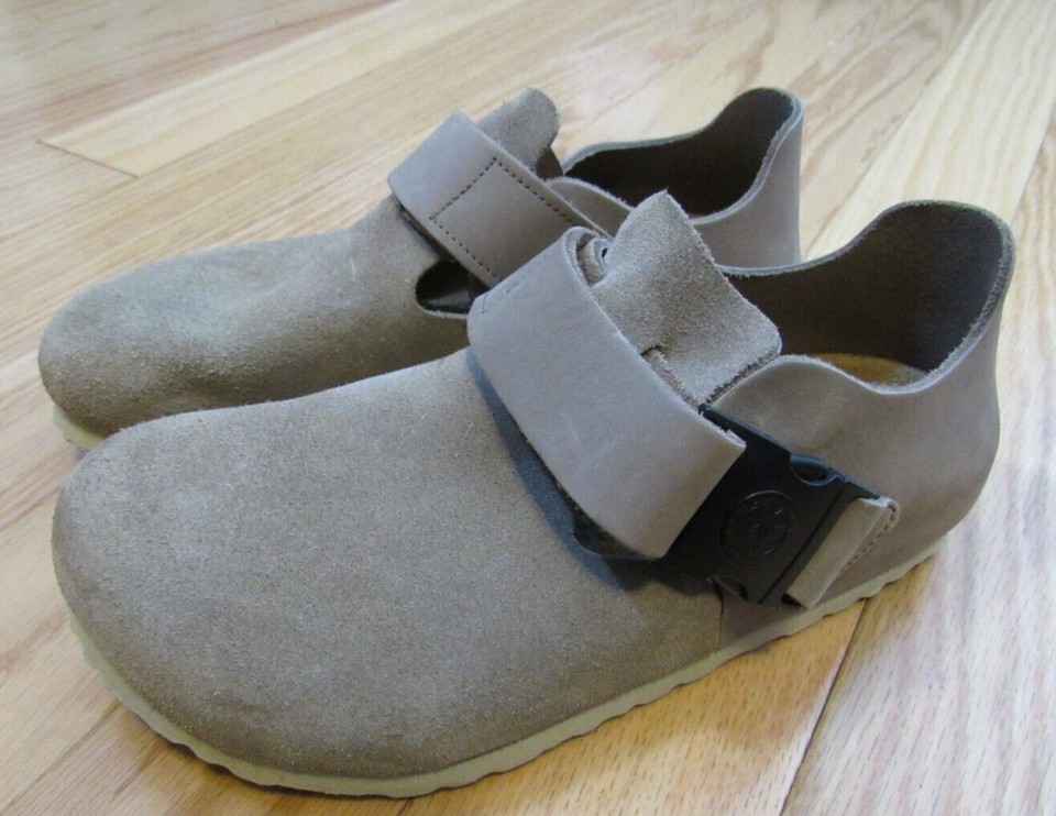 Birkenstock $200 Suede Leather London Tech Taupe 38 Medium/Narrow | eBay