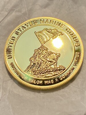 USMC Marine Corps Challenge Coins UNCOMMON VALOR WAS A COMMON VIRTUE ...