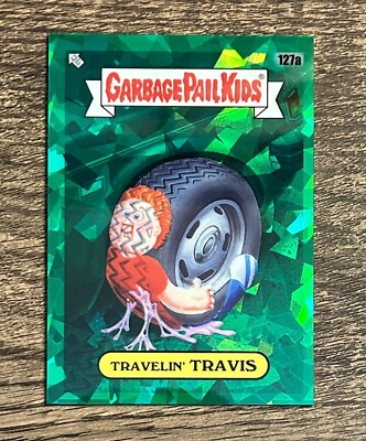 2021 Garbage Pail Kids Sapphire Green Refractor /50 Travelin Travis ...
