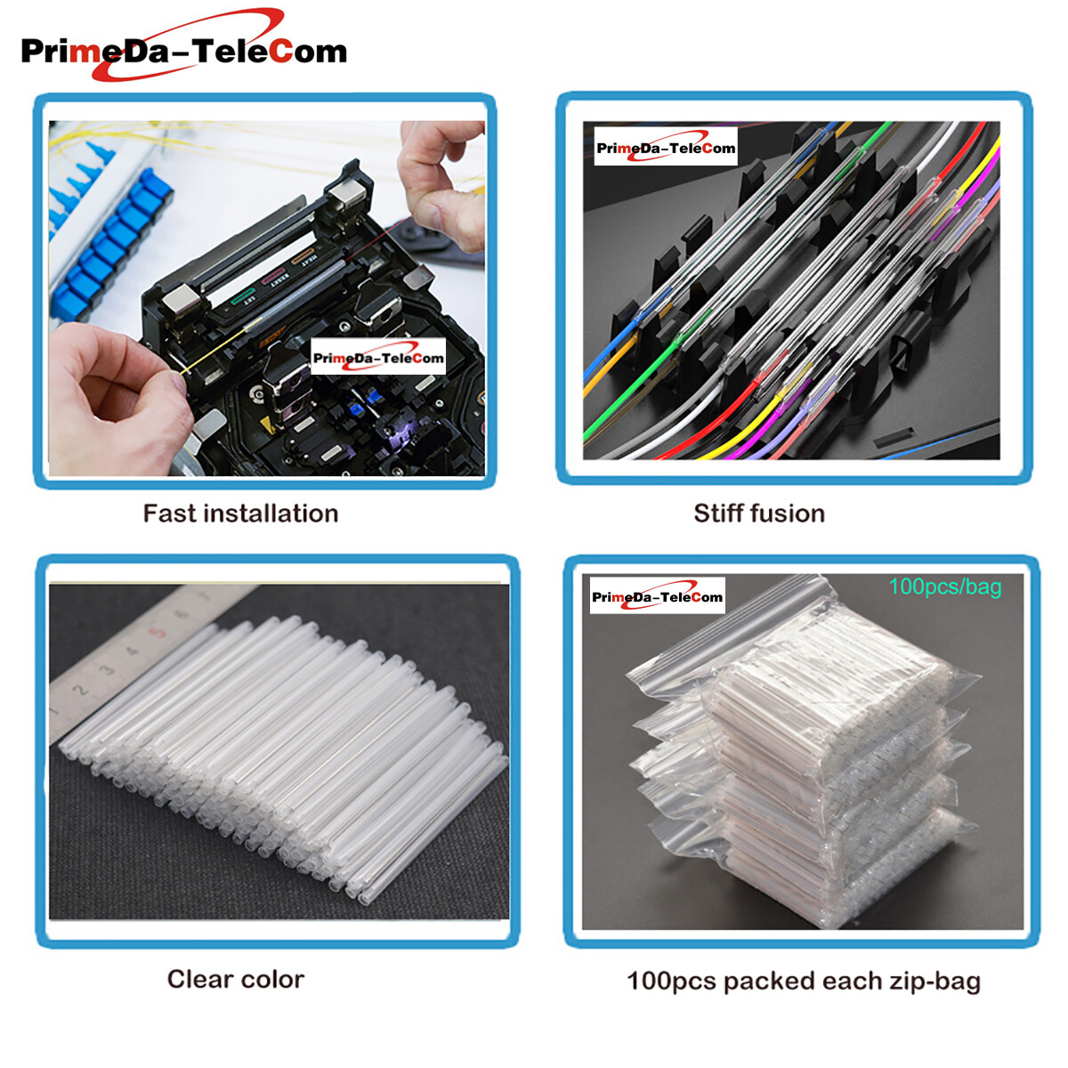 Medium Fiber Optic Fusion Splice Protection Sleeve Fiber Splice Sleeves ...