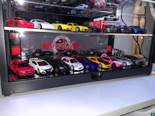 Car Display Case 4 Tier Acrylic LED Light 1/18 Model 1/24 Diecast 1/64 ...