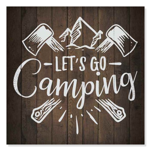 Let's Go Camping Inpiration Camping Rustic Looking Wood Sign B3 ...